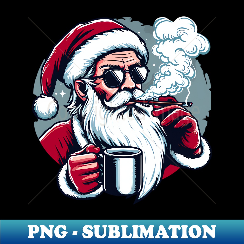 Santa smoking a cigarette - Creative Sublimation PNG Downloa | Inspire ...