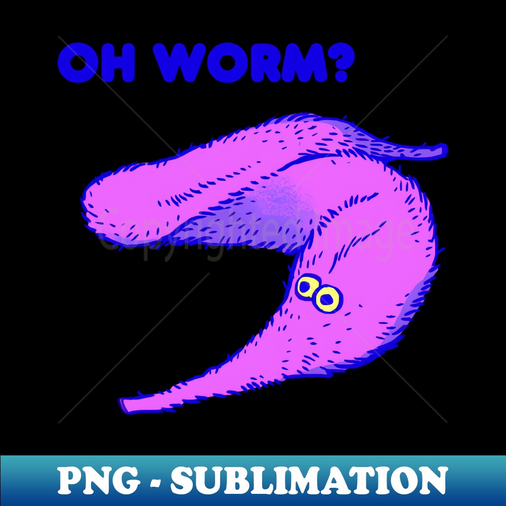 cute fuzzy purple worm on a string oh worm meme text - Mode | Inspire ...