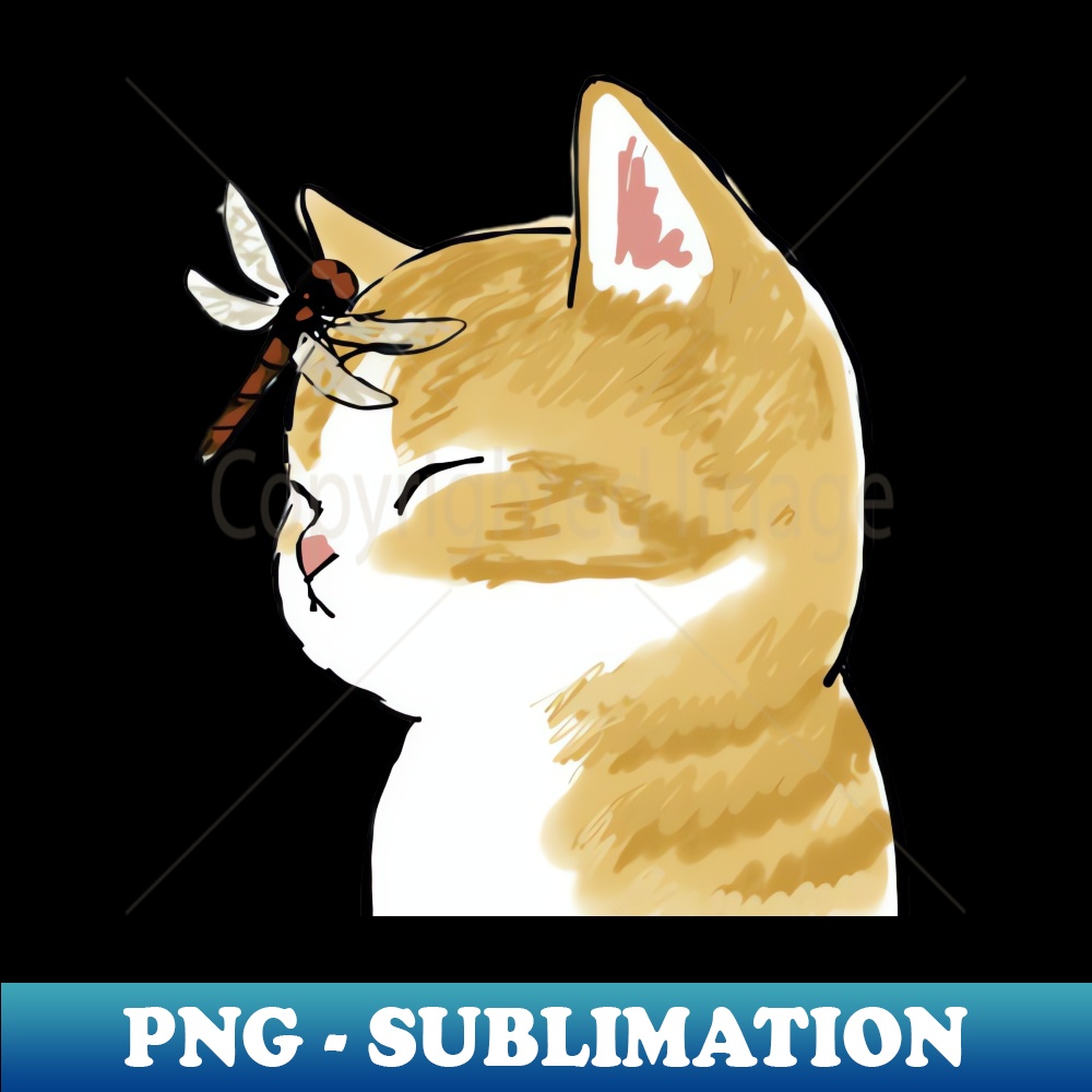 Mofu Sand Cat with Dragonfly - PNG Transparent Digital Downl | Inspire ...