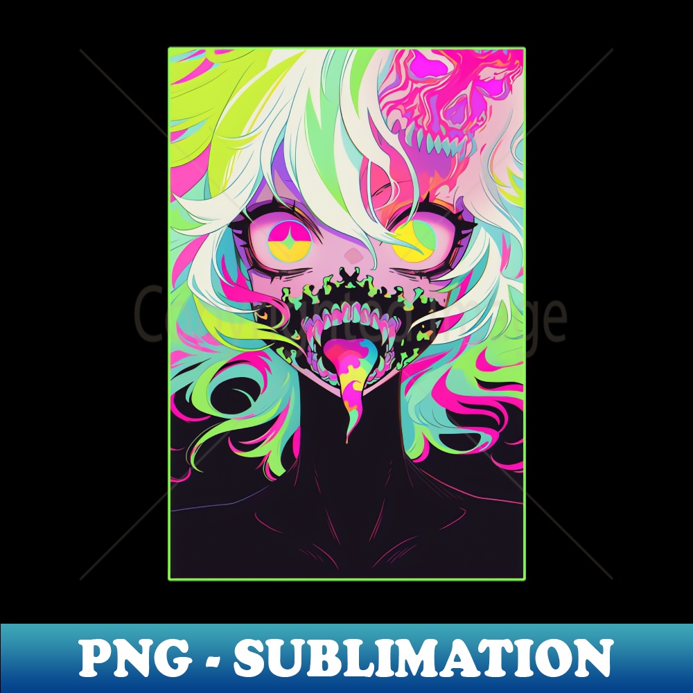 Neon Pastel Goth Cute Demon Girl - Professional Sublimation - Inspire ...