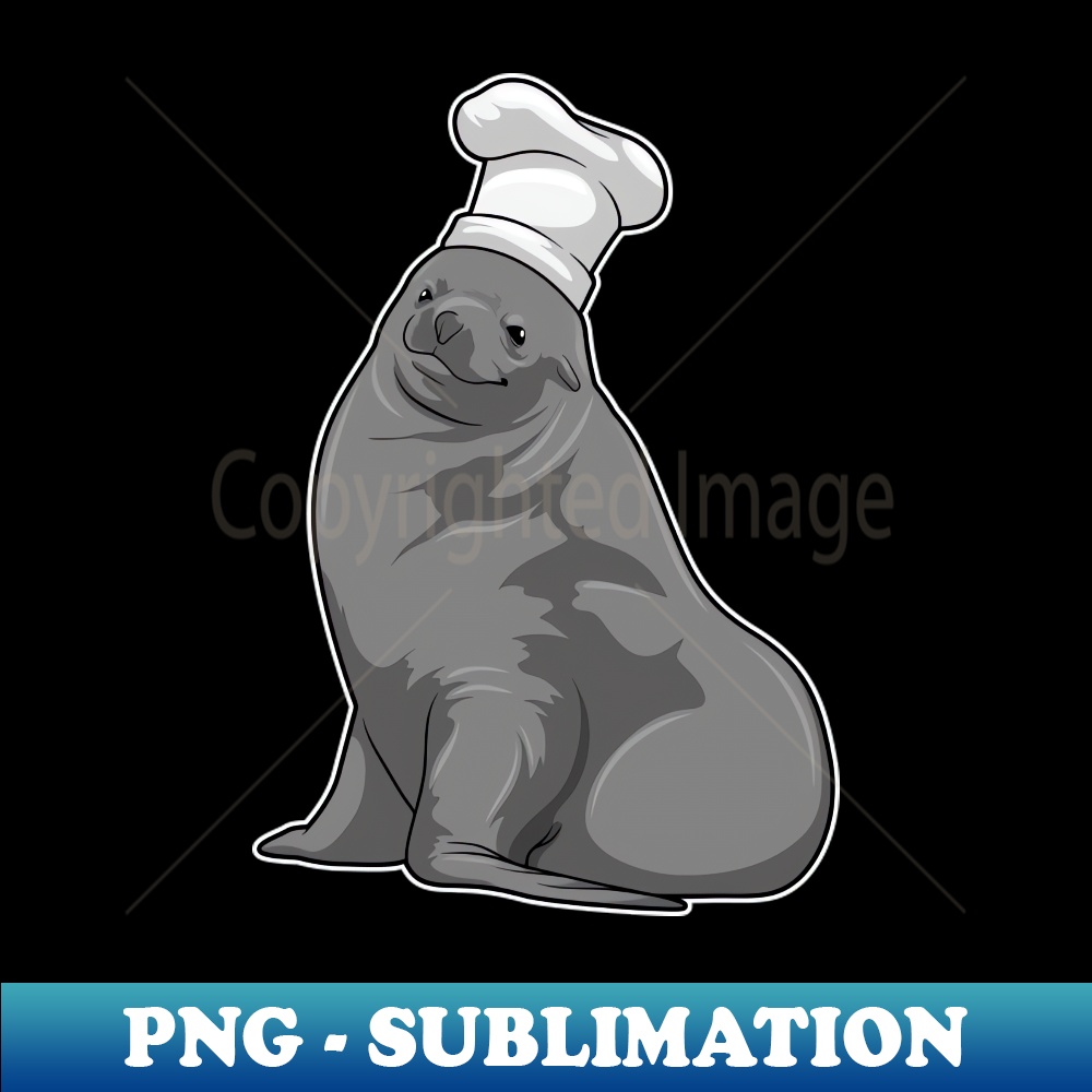 Seal as Cook with Chef hat - PNG Transparent Sublimation Des | Inspire ...