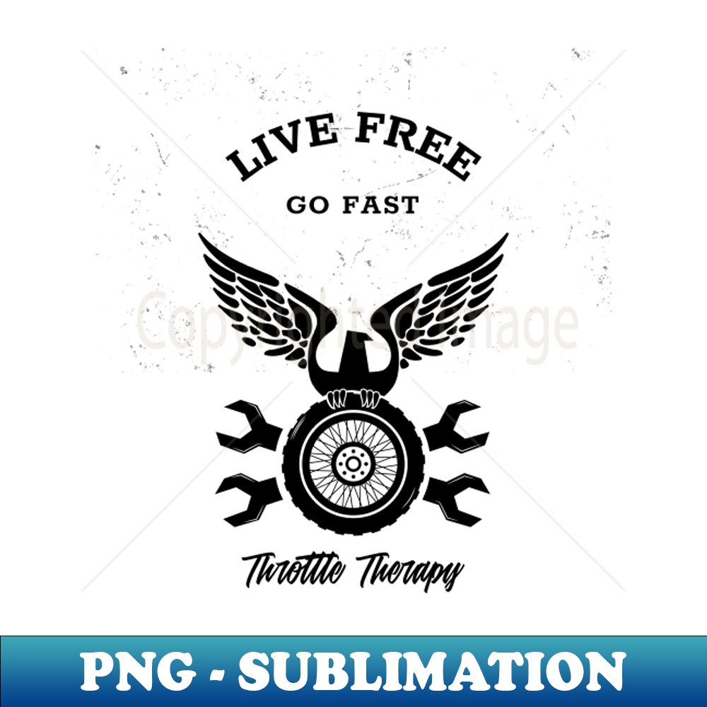 Live Free Ride Fast Throttle Therapy Motorcycle - Decorative | Inspire ...