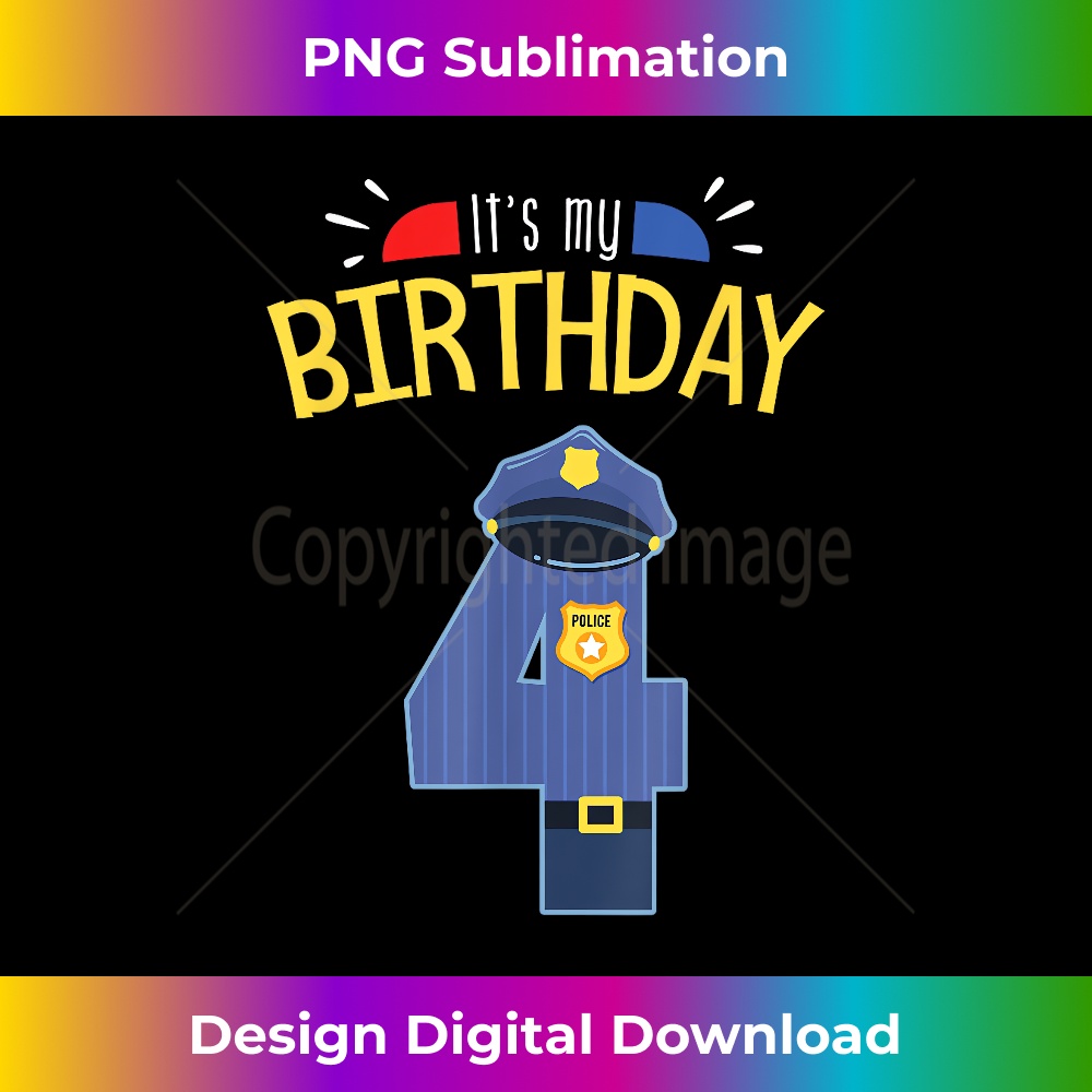 4th Birthday 4 Year Old Boys Police Officer Uniform - Edgy S - Inspire ...