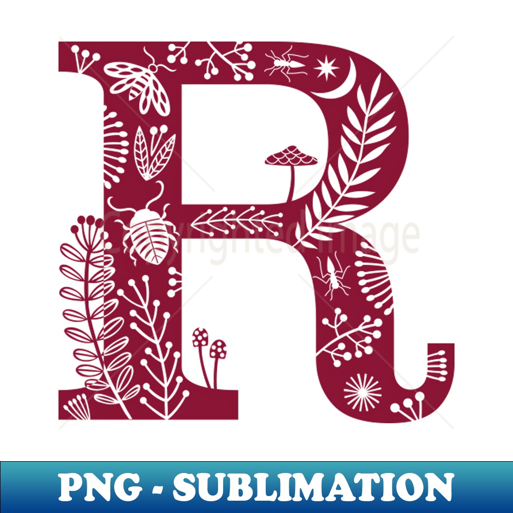 Letter R Maroon - Retro PNG Sublimation Digital Download - T | Inspire ...