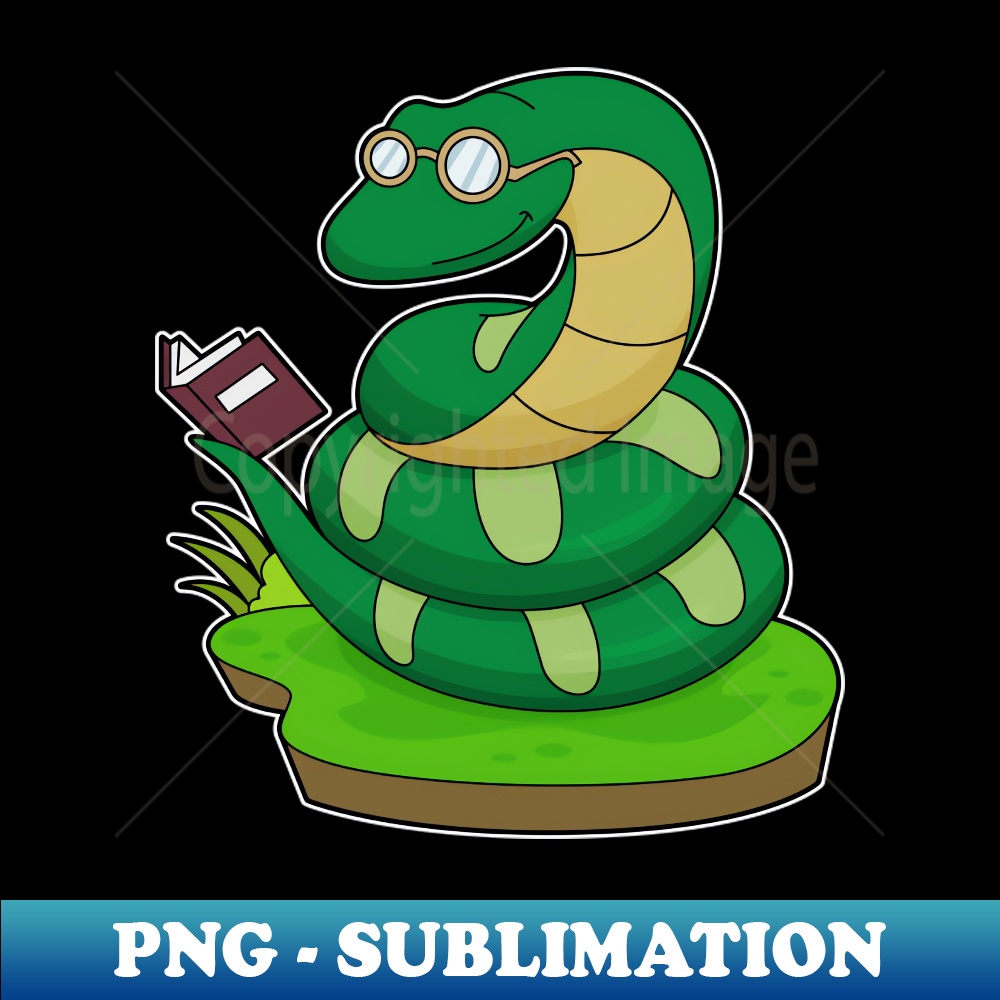 Snake Nerd Book - Sublimation-Ready PNG File - Revolutionize | Inspire ...