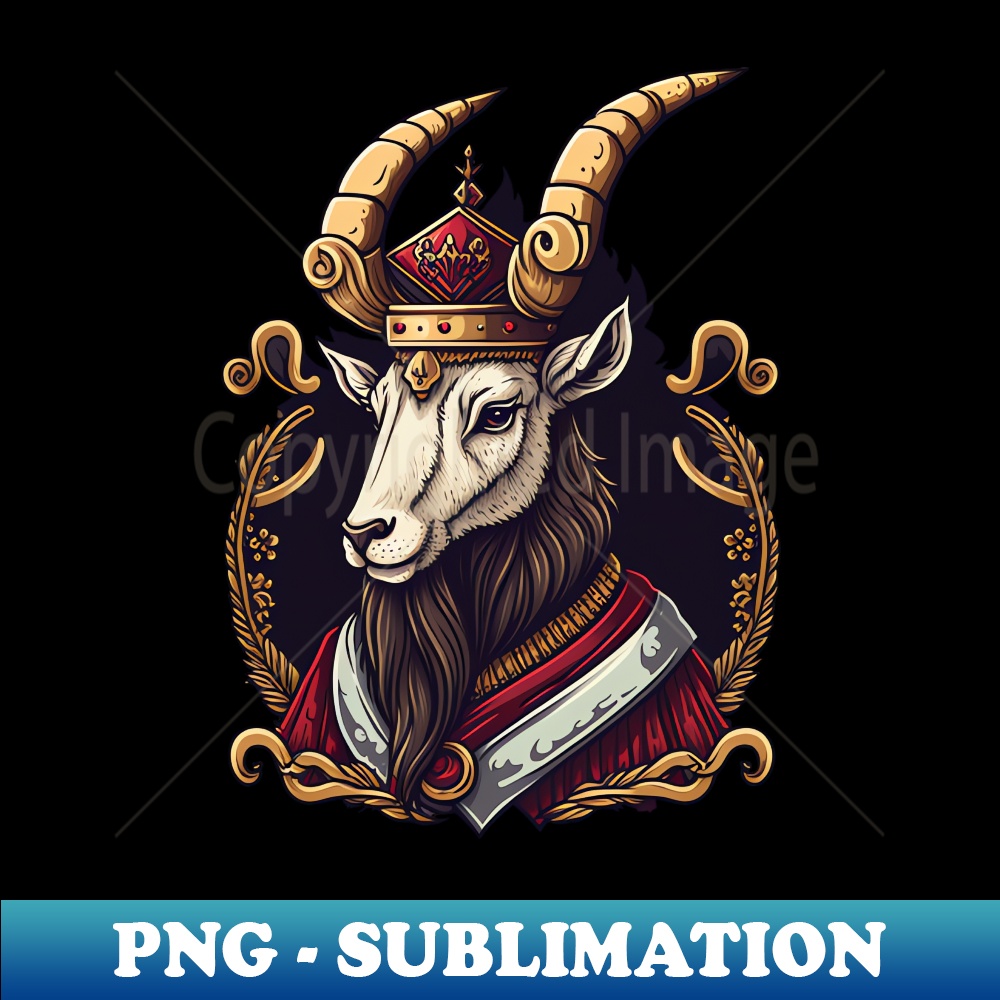 Goat King With Crown - Instant Sublimation Digital Download | Inspire ...