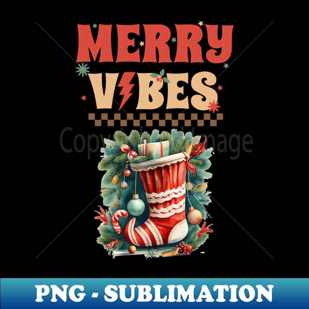 Merry vibes sock no 46 - Aesthetic Sublimation Digital File | Inspire ...