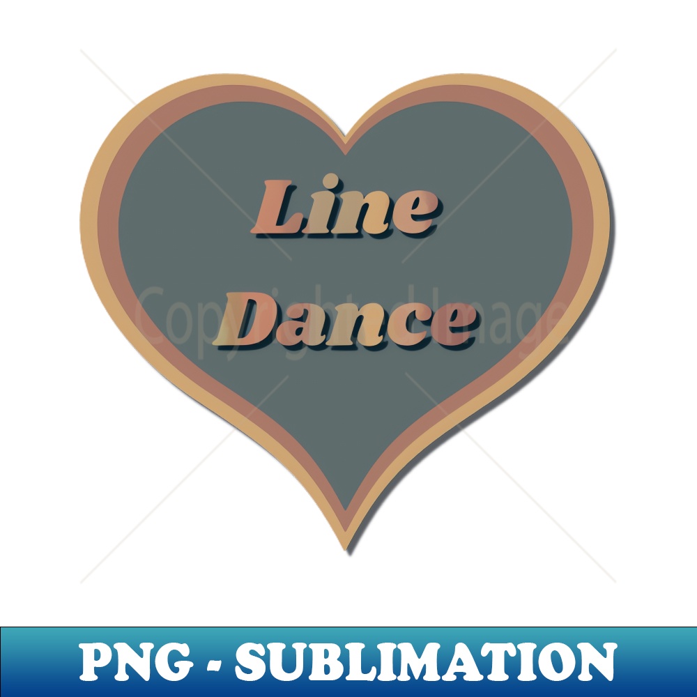 Line dance heart - Artistic Sublimation Digital File - Creat | Inspire ...