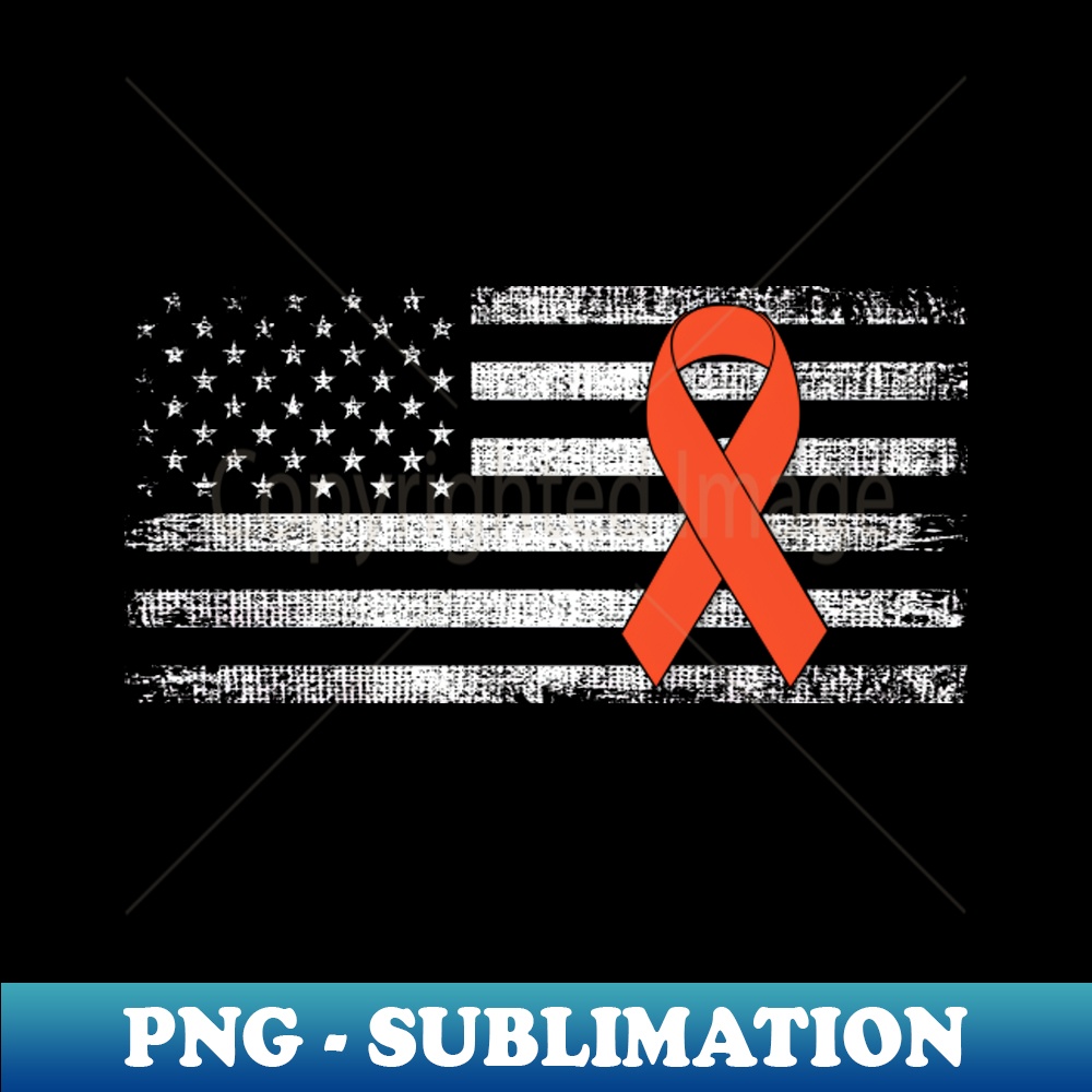 Kidney Cancer Awarenes Ribbon Classic American Flags - Exclu - Inspire ...