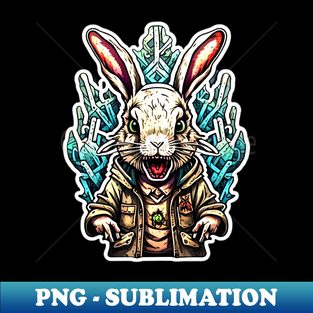 Zombie Rabbit - Vintage Sublimation PNG Download - Stunning - Inspire ...