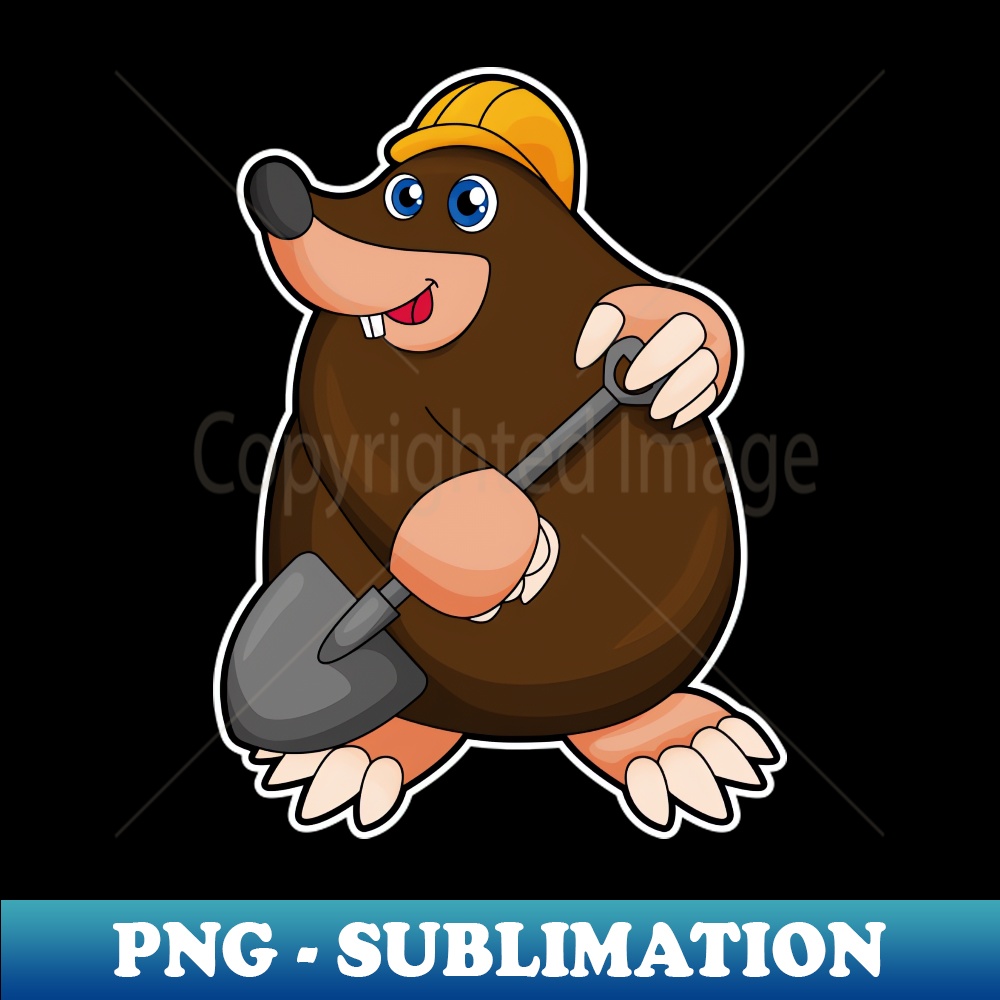 Mole with Shovel Hard hat - Special Edition Sublimation PNG | Inspire ...