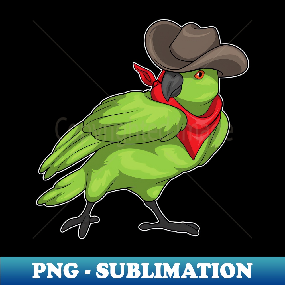 Parrot Cowboy Cowboy hat - Signature Sublimation PNG File - | Inspire ...