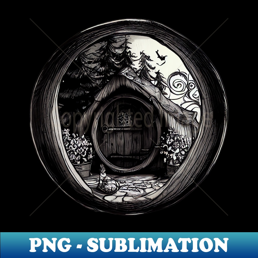 Round Door - Black and White - Fantasy - Stylish Sublimation | Inspire ...