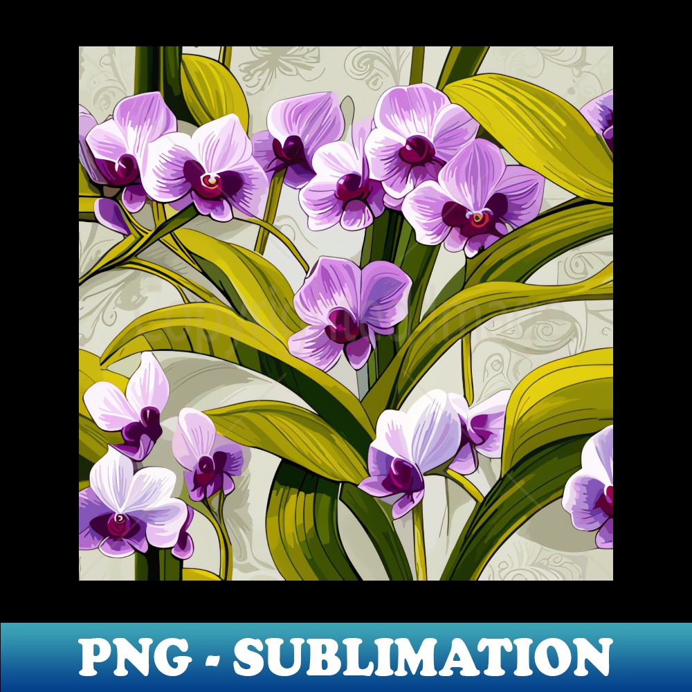 Orchid mural Art - Instant Sublimation Digital Download - Pe | Inspire ...