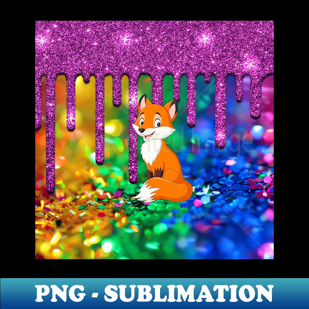 Rainbow fox - Digital Sublimation Download File - Boost Your | Inspire ...
