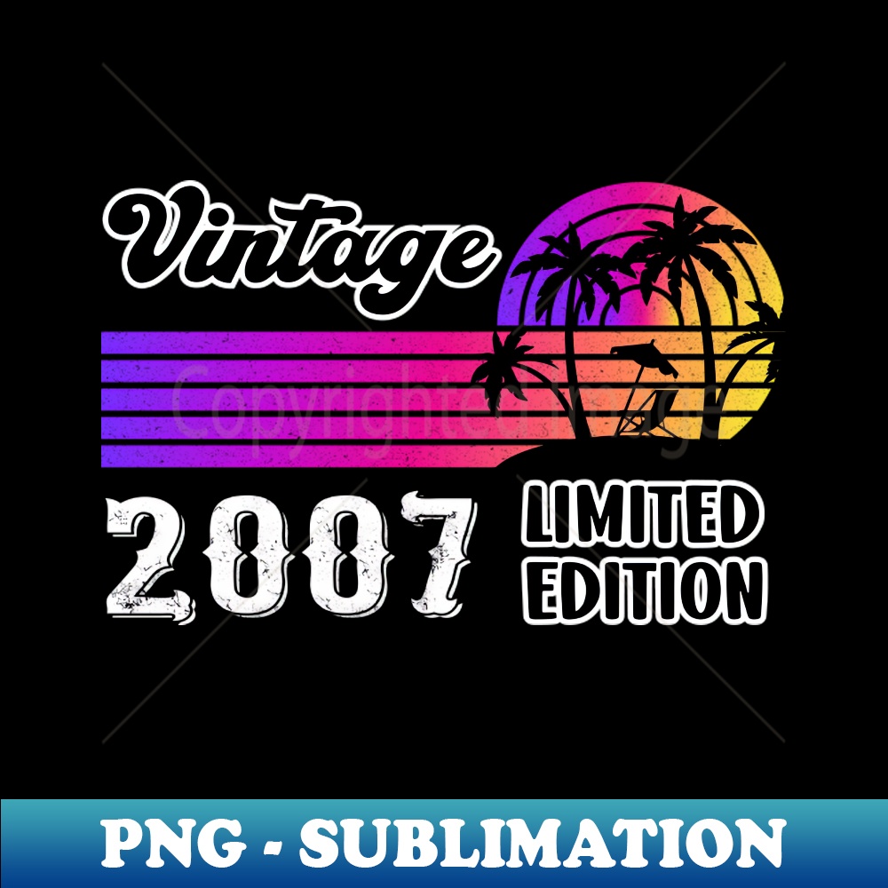 Vintage since 2007 Limited Edition Gift - PNG Transparent Di | Inspire ...