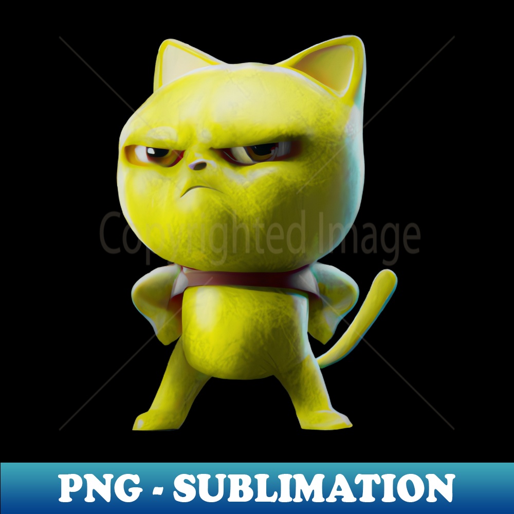 Lemon Cat-Color Sketch - Instant Sublimation Digital Downloa | Inspire Uplift