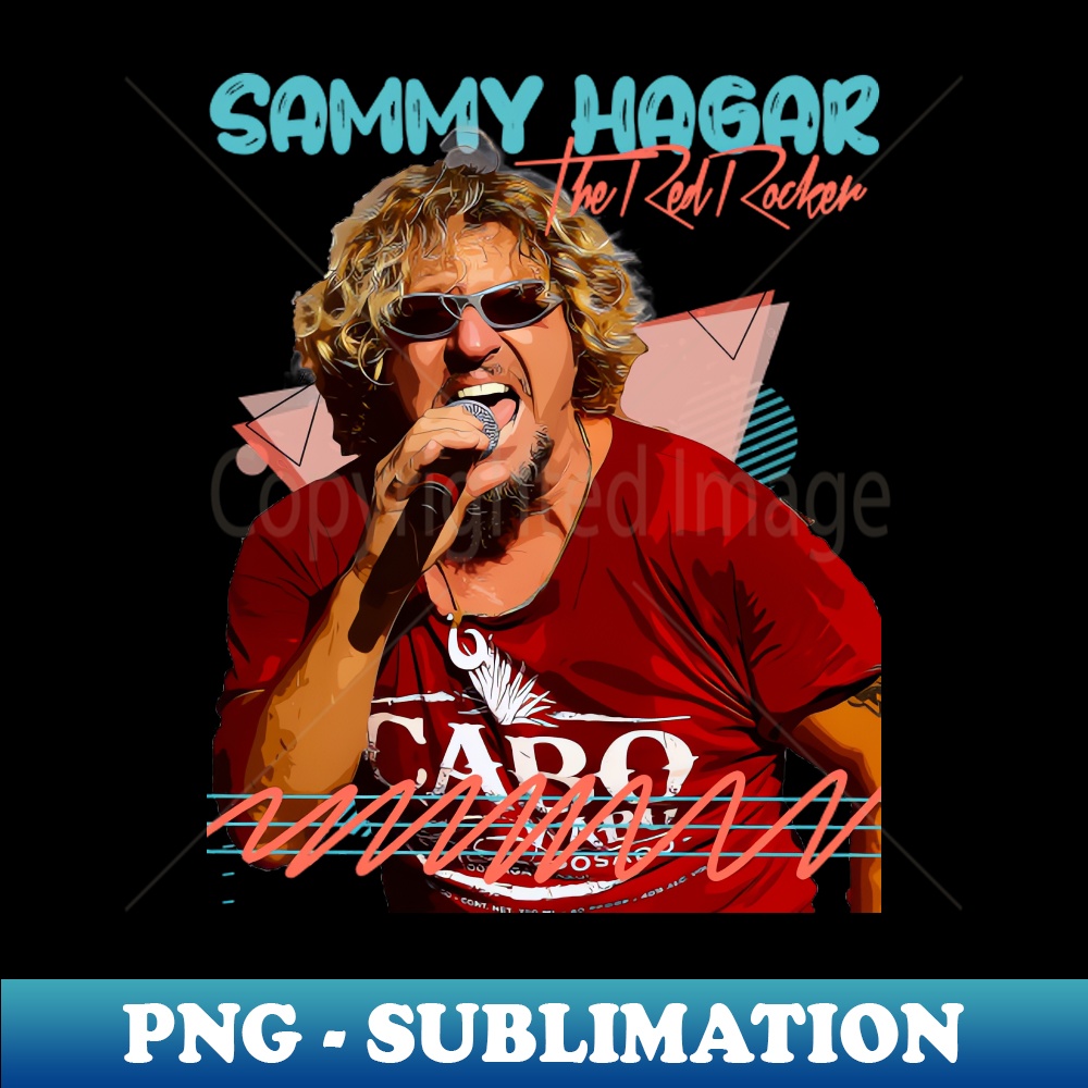 Retro Sammy Hagar The Red Rock Fan Art Design - Instant PNG | Inspire ...