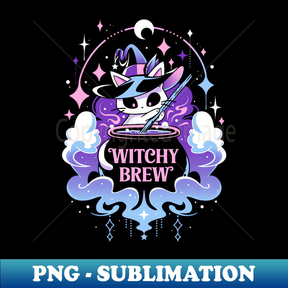 Witchy Cat Potion - Kawaii Magic - Trendy Sublimation Digita | Inspire ...