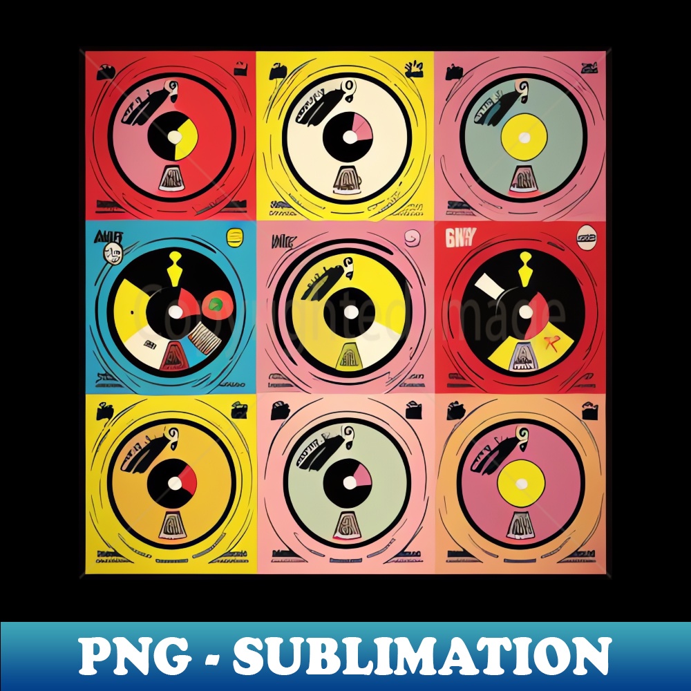 Vinyl Music Collection Merch Vol 4 - Sublimation-Ready PNG F | Inspire ...