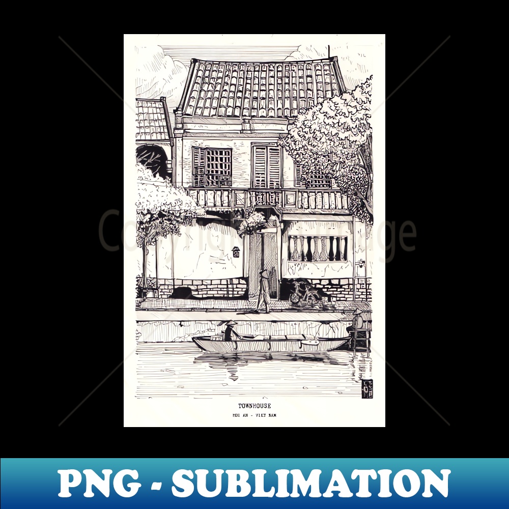 Townhouse in Hoi An Vietnam Pen and Ink Illustration - Signa | Inspire ...