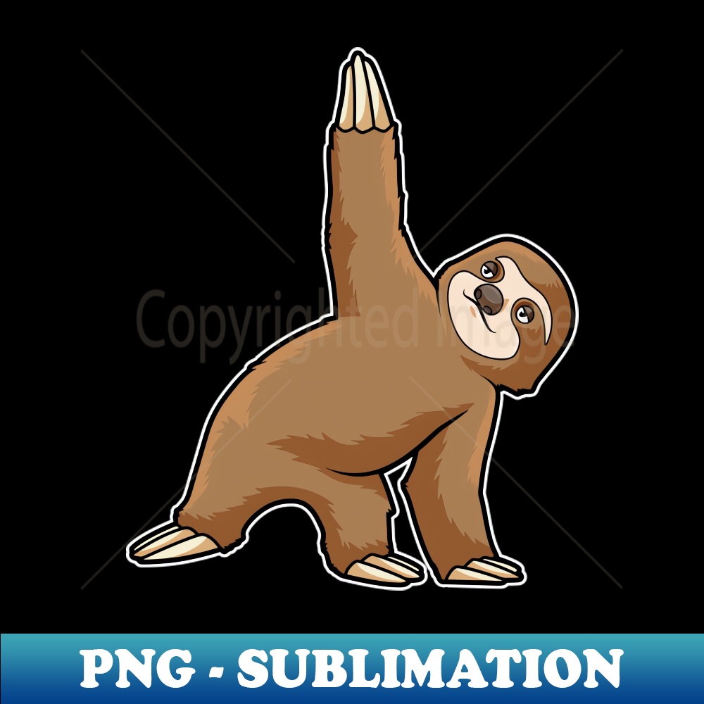 Sloth at Yoga Stretching exercises Legs - Exclusive PNG Subl | Inspire ...