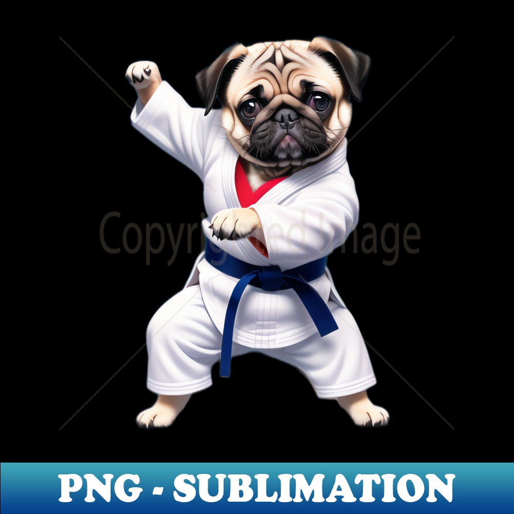 Martial Arts Pug Dog - Aesthetic Sublimation Digital File - | Inspire ...