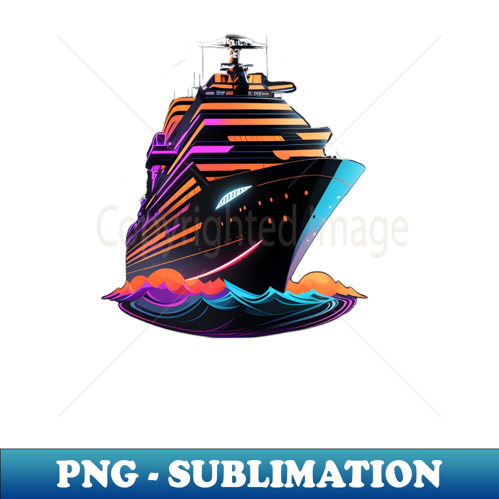 Colorful Yacht - PNG Transparent Sublimation Design - Stunni - Inspire Uplift