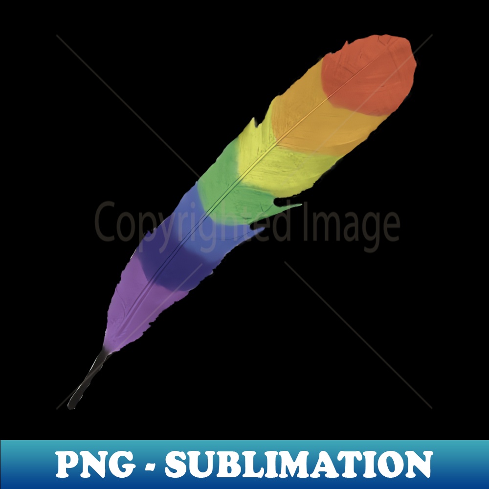 LGBT Pride Flag Rainbow Feather - Digital Sublimation Downlo | Inspire ...