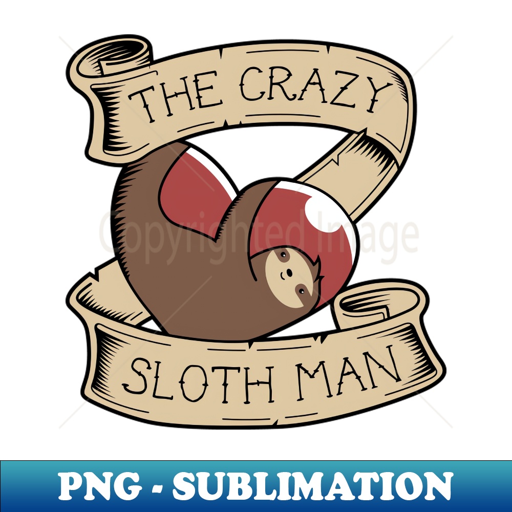 Crazy Sloth Man Tattoo - Stylish Sublimation Digital Downloa | Inspire ...