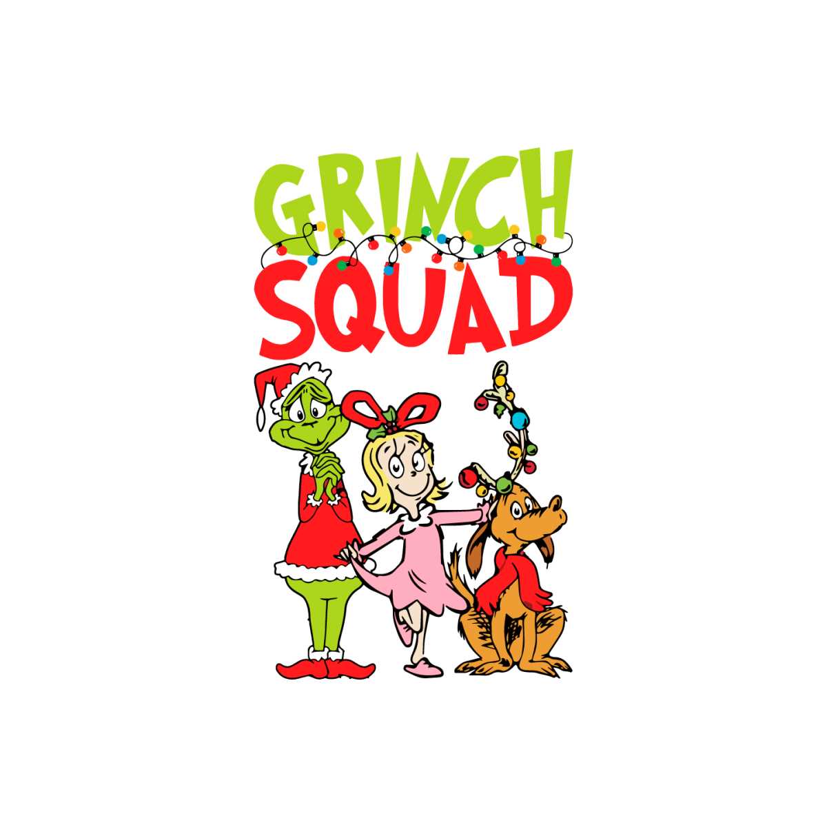 Grinch Squad Christmas Friends SVG Graphic Design File - Inspire Uplift