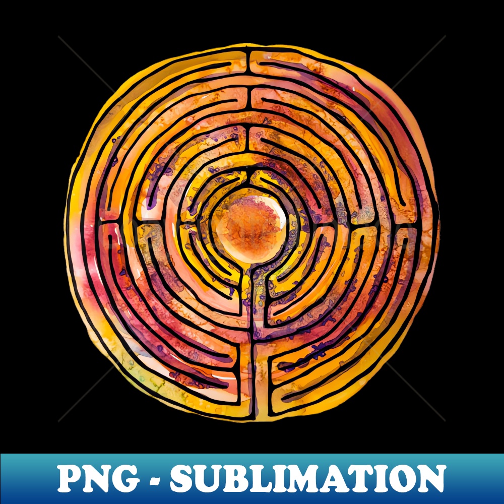 Watercolor Labyrinth - Premium PNG Sublimation File - Unlock - Inspire ...