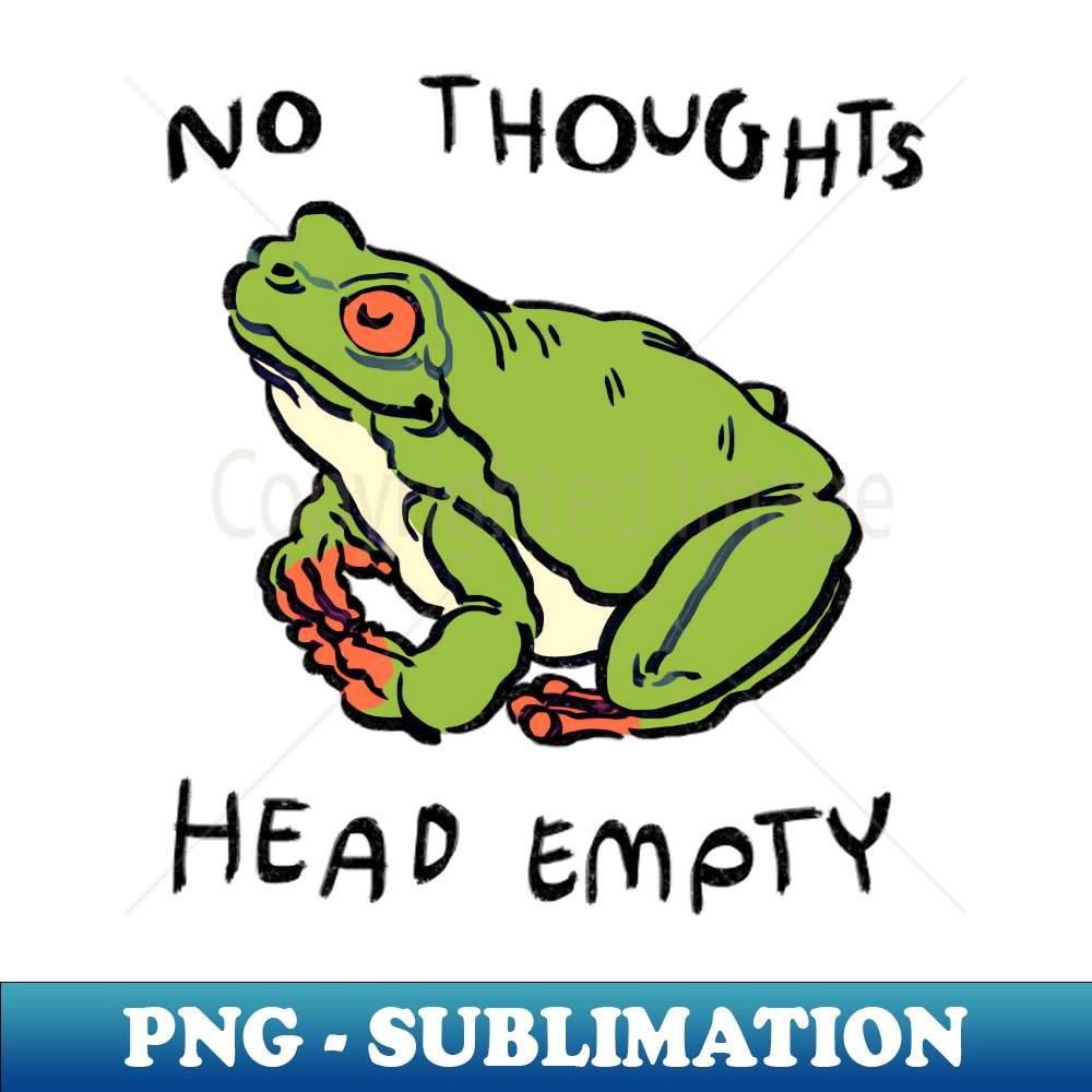 cute peaceful smiling tree frog with no thoughts head empty | Inspire ...