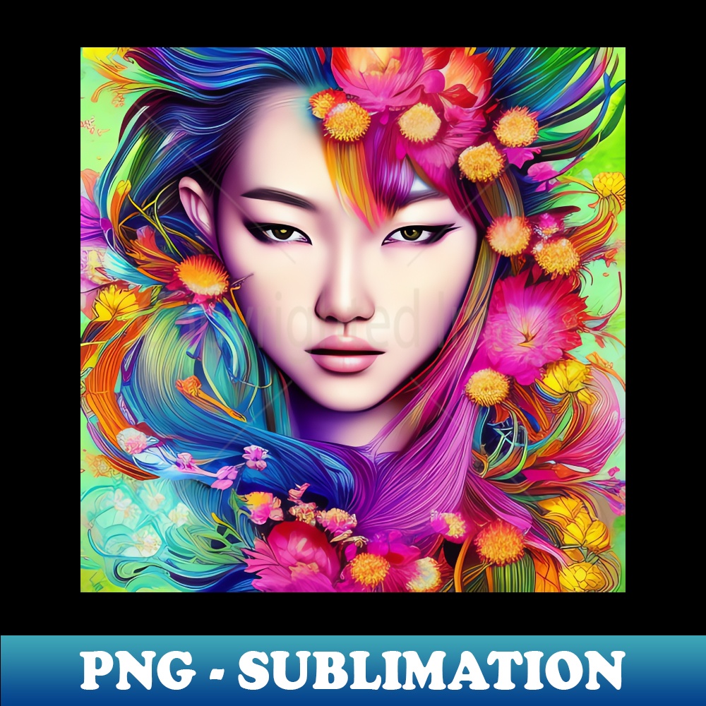 Blossoming Lady - Exclusive PNG Sublimation Download - Bring | Inspire ...