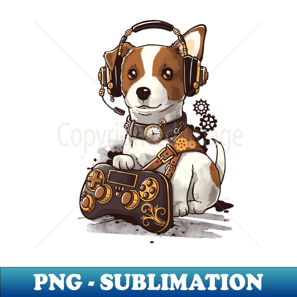 Steampunk gamer dog - Signature Sublimation PNG File - Captu | Inspire ...