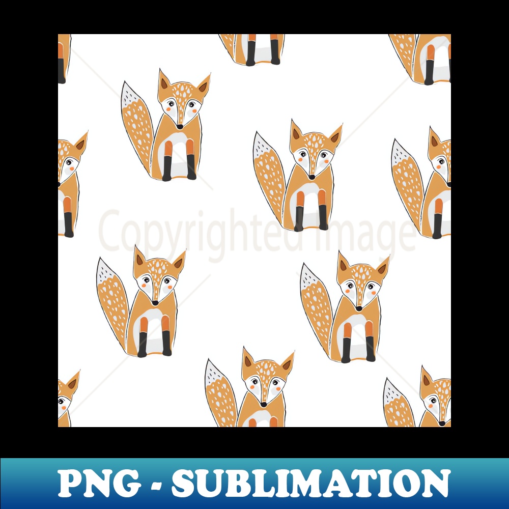 Sweet Fox Pattern - PNG Transparent Digital Download File fo | Inspire ...