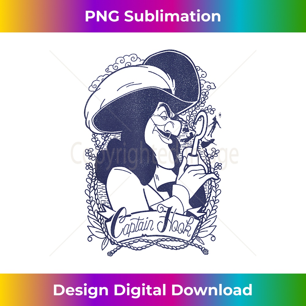 Disney Peter Pan Captain Hook Outline Portrait Tank Top - Ti | Inspire ...