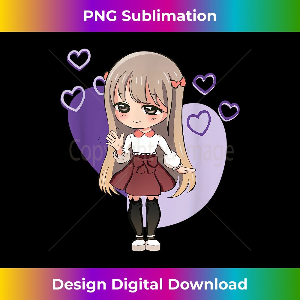 Cute Chibi Style Anime Girl Waving Kawaii Character Art - Ec | Inspire ...