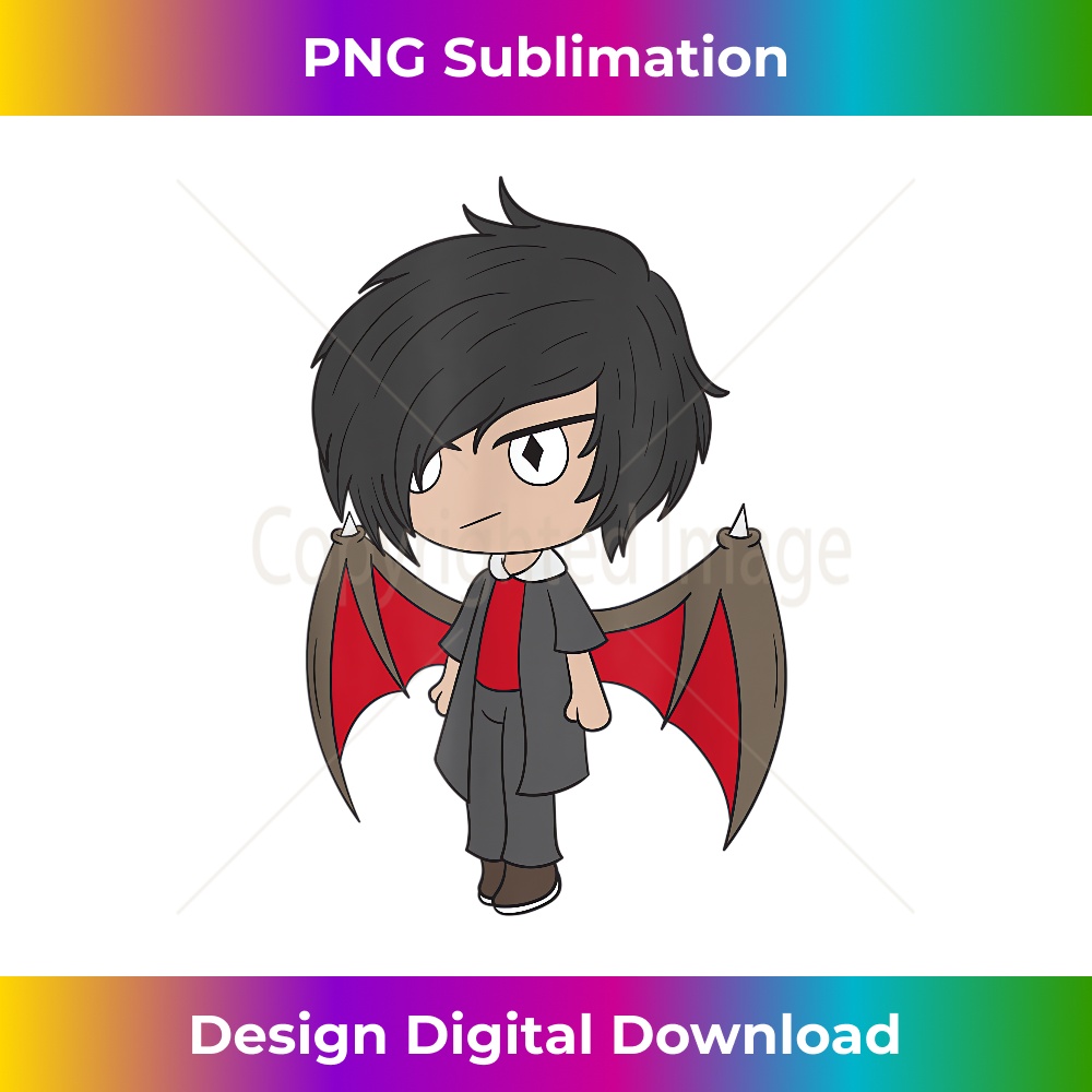 Cute Chibi style Kawaii Anime Boy Emo Goth With Wings - Craf | Inspire ...