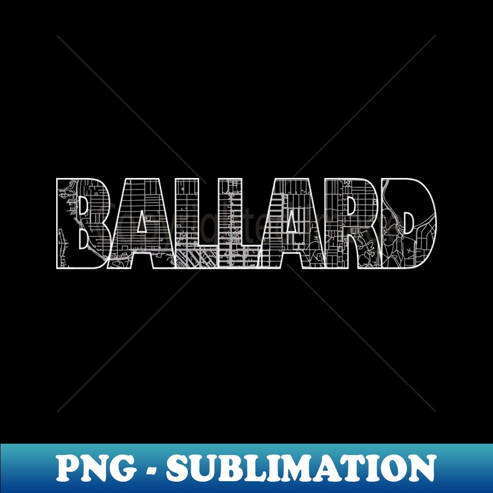 Ballard Street Map - PNG Transparent Sublimation Design - Re - Inspire ...