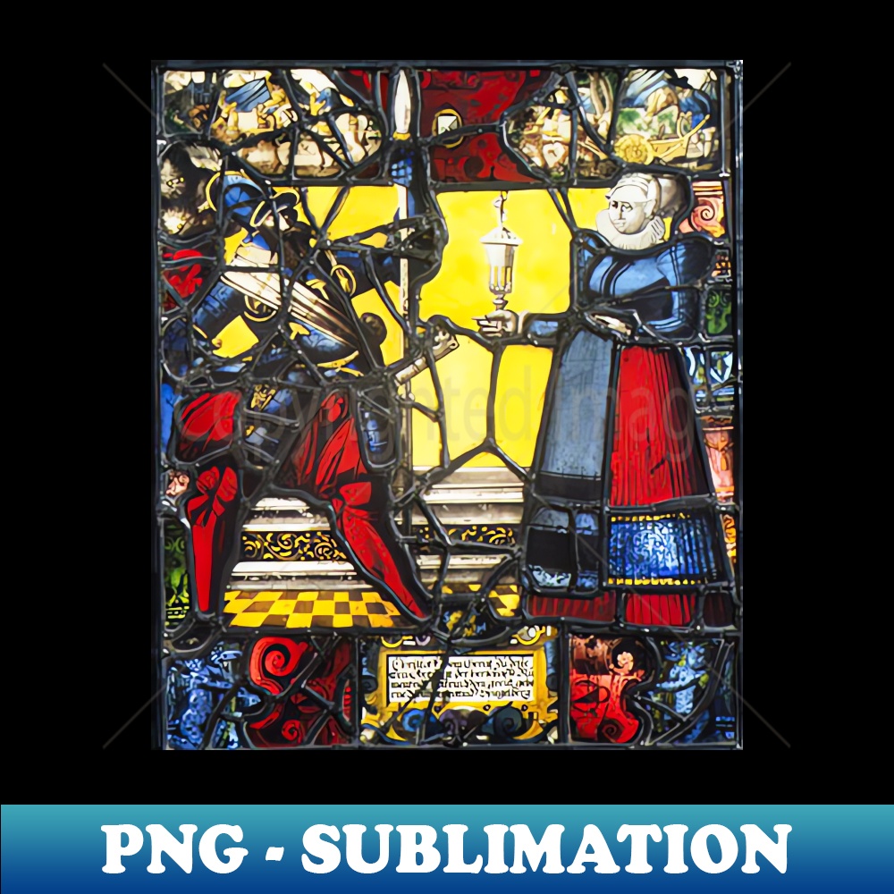 Medieval Stained Glass Window - Aesthetic Sublimation Digita | Inspire ...