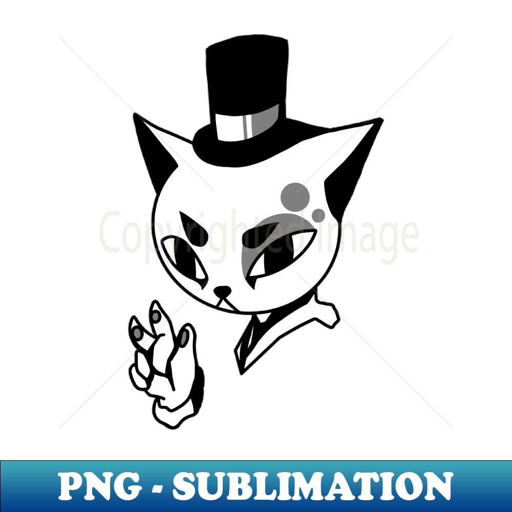 Silly top hat cat - PNG Transparent Sublimation Design - Boo | Inspire ...
