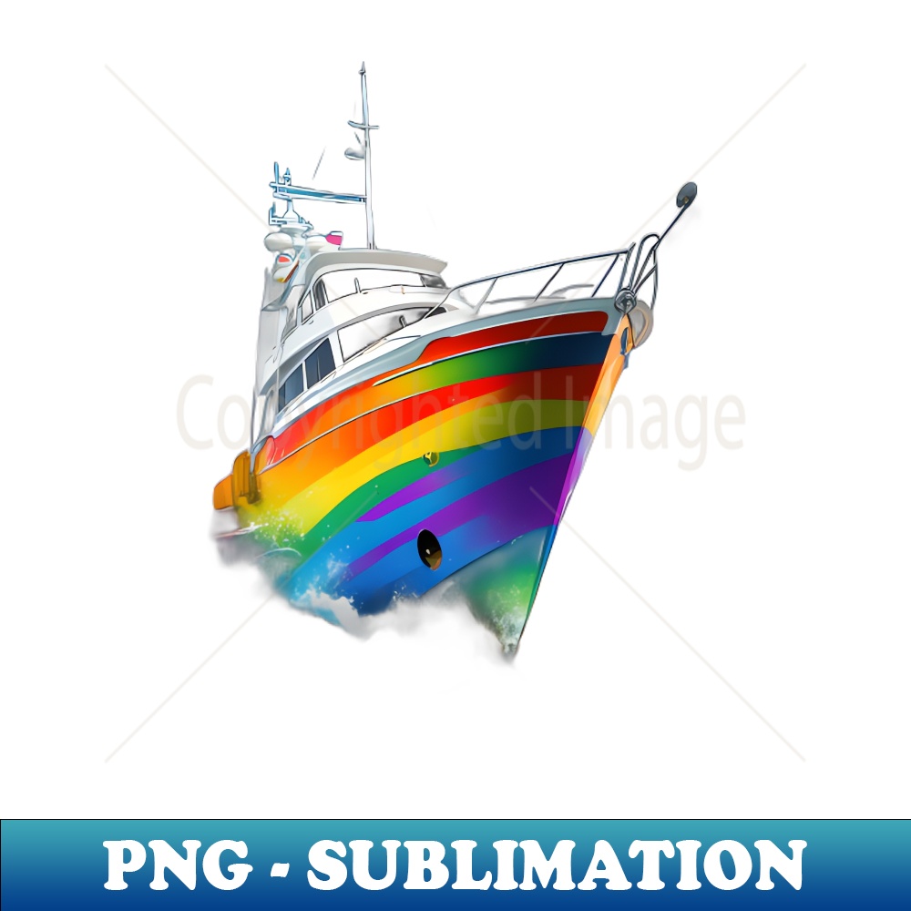 Colorful Yacht - Aesthetic Sublimation Digital File - Enhanc - Inspire ...