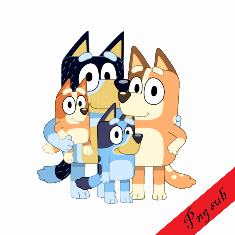 Bluey family png | Inspire Uplift