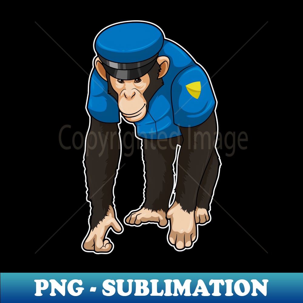 Monkey as Police officer with Uniform - Decorative Sublimati | Inspire ...