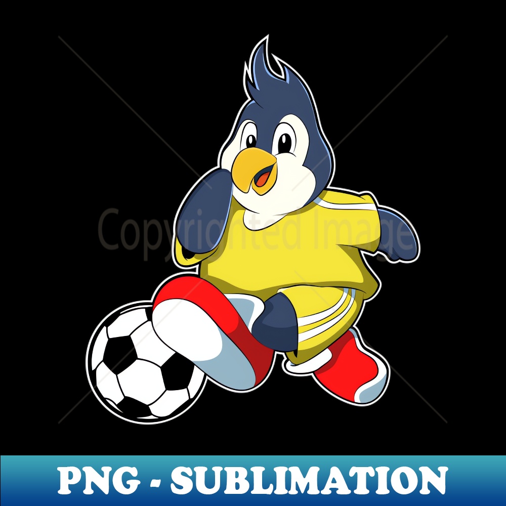 Penguin as Soccer player with Soccer ball - Instant PNG Subl | Inspire ...