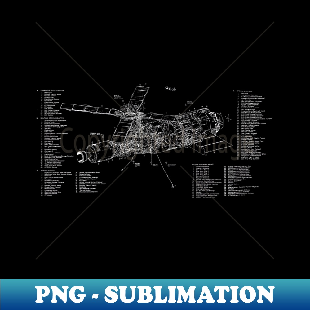 Skylab Technical Diagram - Unique Sublimation PNG Download - | Inspire ...