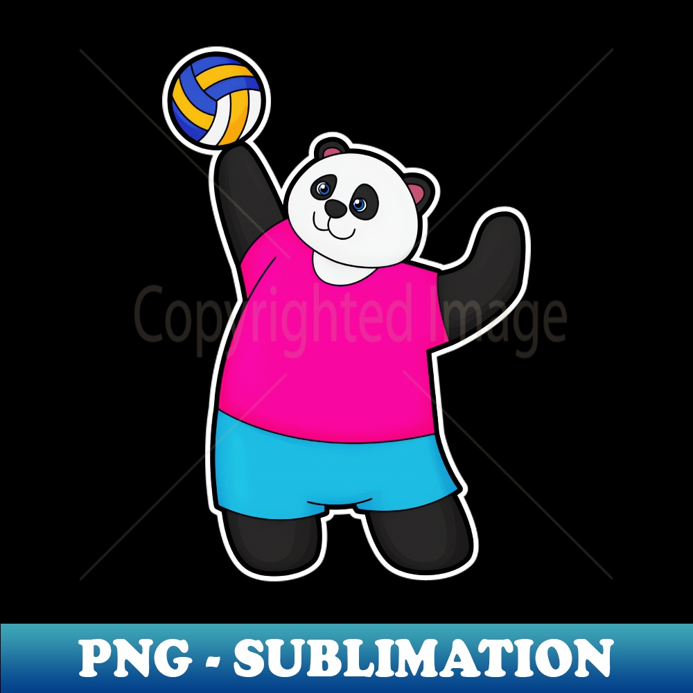 Panda as Volleyball player with Volleyball - PNG Transparent - Inspire ...