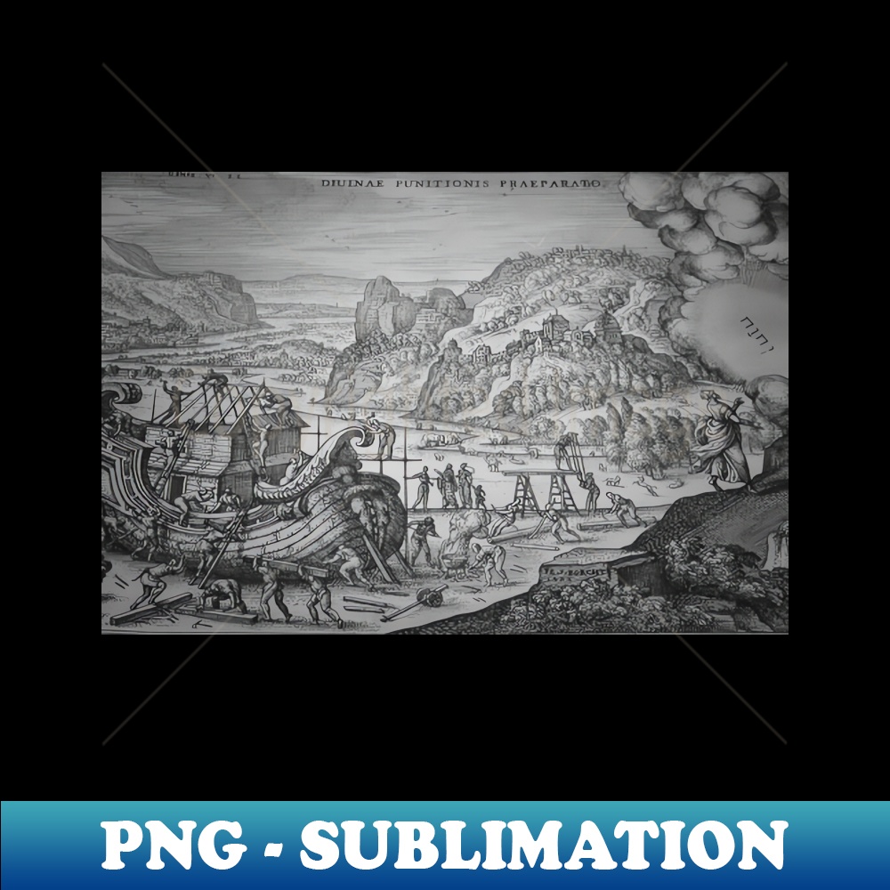 Noahs Ark from an Antique Book - PNG Transparent Digital Dow | Inspire ...