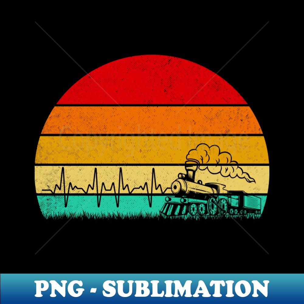 Vintage Steam Train Railway Locomotive - Digital Sublimation - Inspire ...